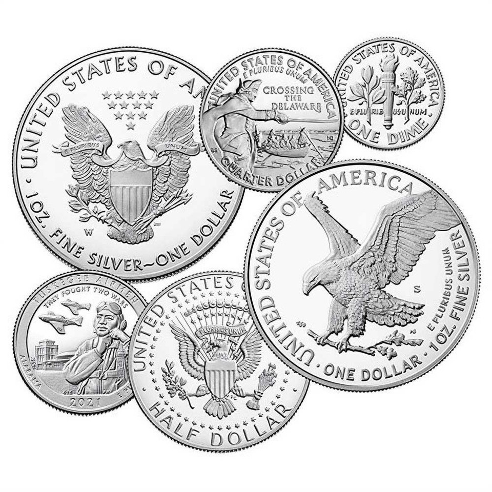 2021 Limited Edition Silver Proof Set American Eagle Collection Set Box ...