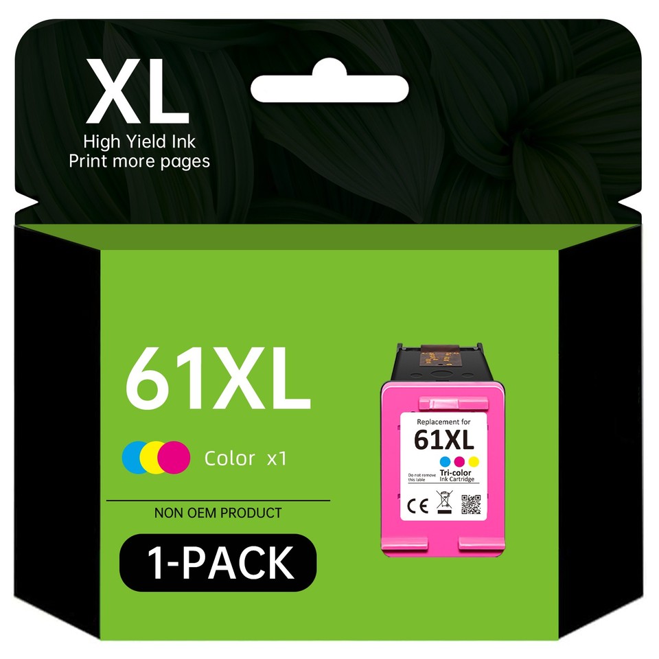 61XL Ink Cartridge Compatible for HP OfficeJet 4630 4632 4635 8040 8045 ...