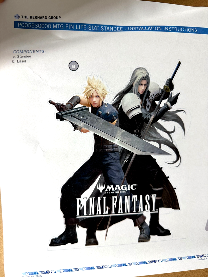 MTG: Final Fantasy - Life Size Standee - Cloud & Sephiroth - New In Box ...