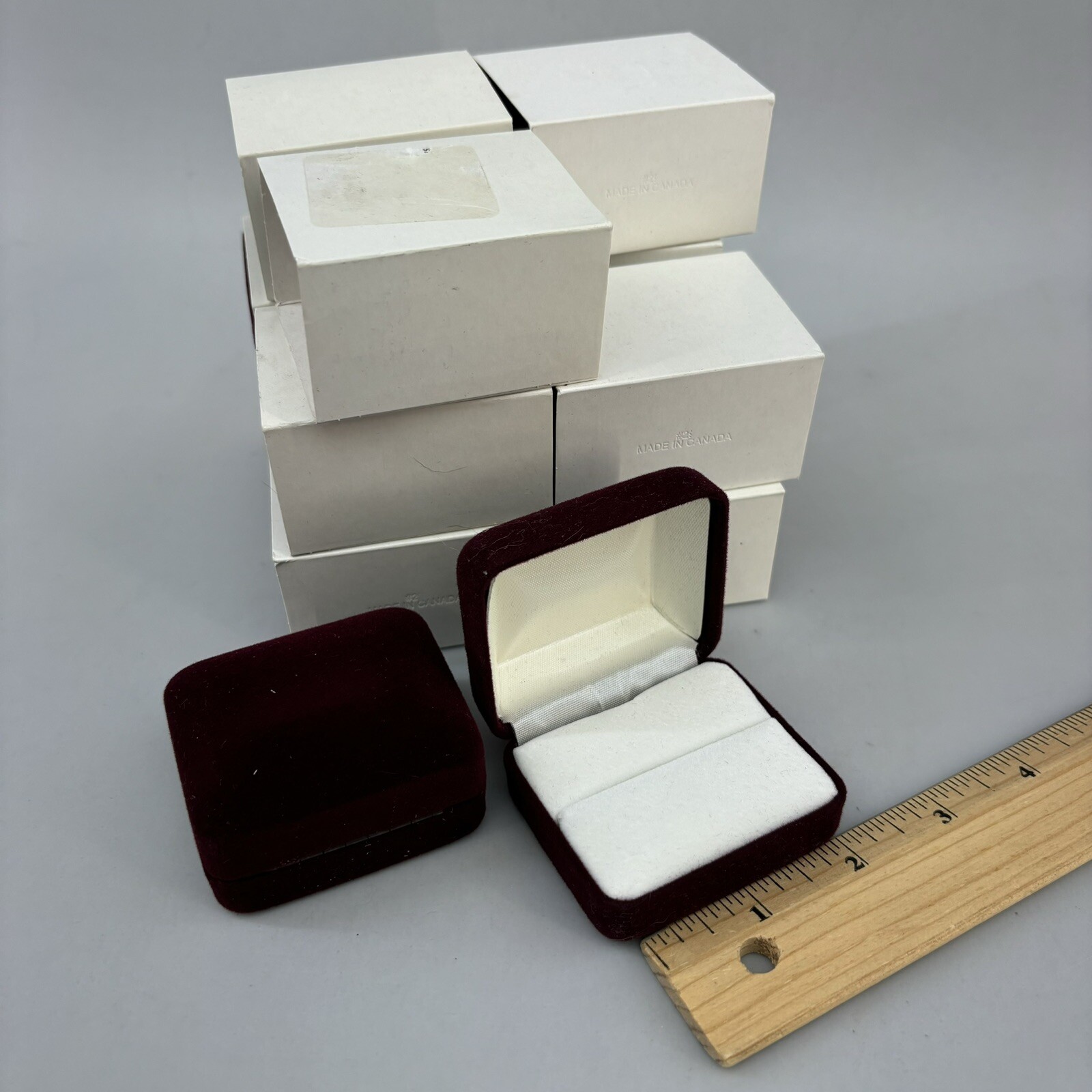 Lot 12 Ring Gift Boxes Red Velvet Ring Boxes High Quality Velvet Gift ...