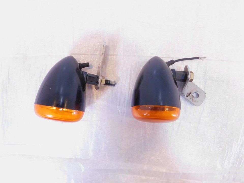 Harley Davidson Sportster Softail Dyna V-Rod Black Front Turn Signal ...