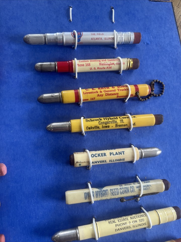 Lot Of 47 Local Advertising Bullet Pencils All Mason Tazewell Logan Co ...