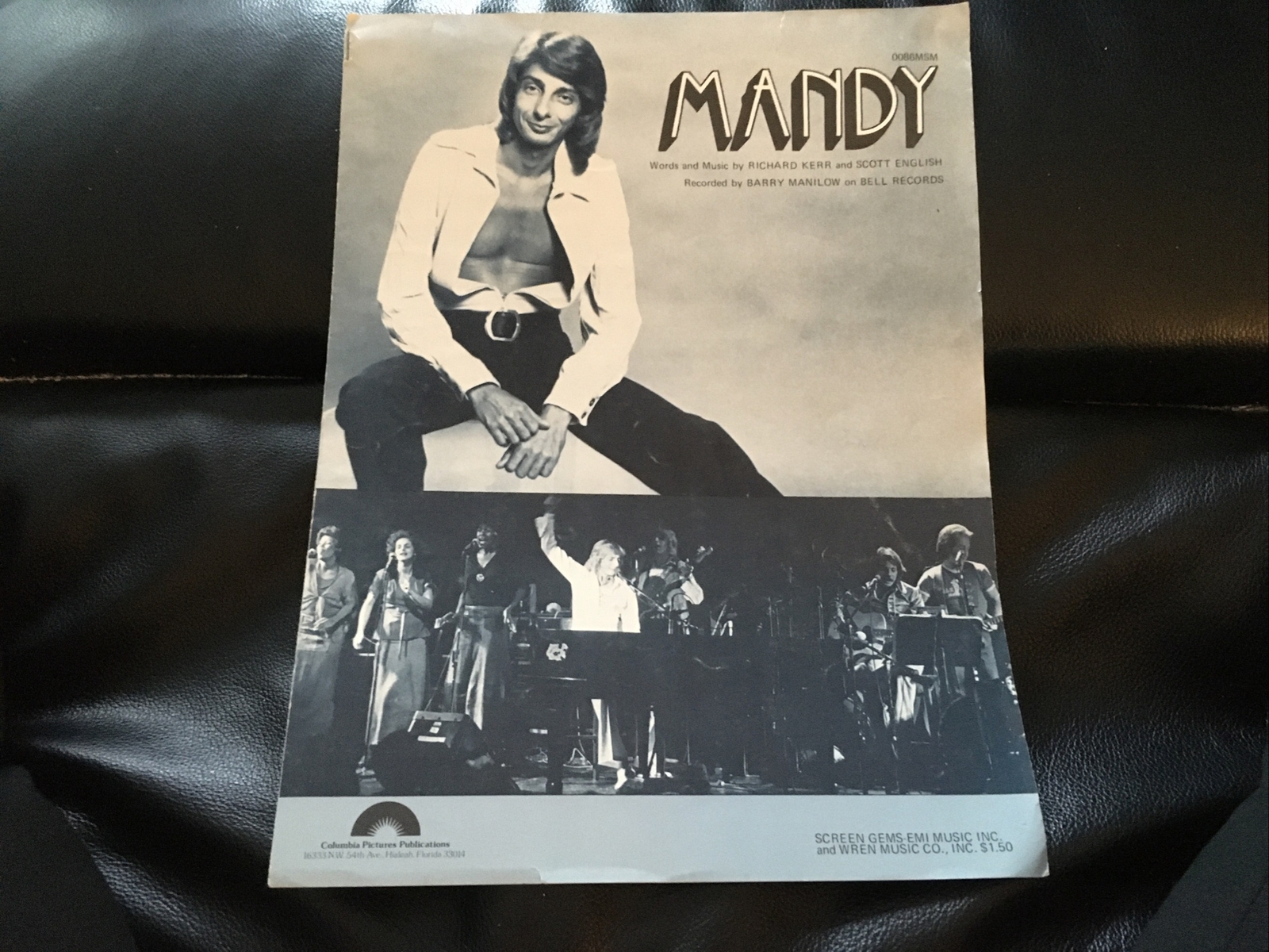 Barry Manilow sheet music Mandy words and music by Richard Kerr | eBay