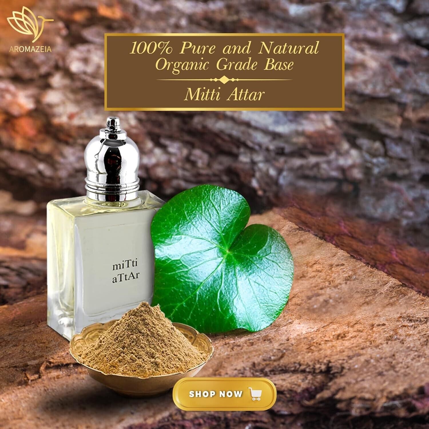 Aromazeia Mitti Attar Perfume The Scent Of Rain - Petrichor (10ml) 100% ...