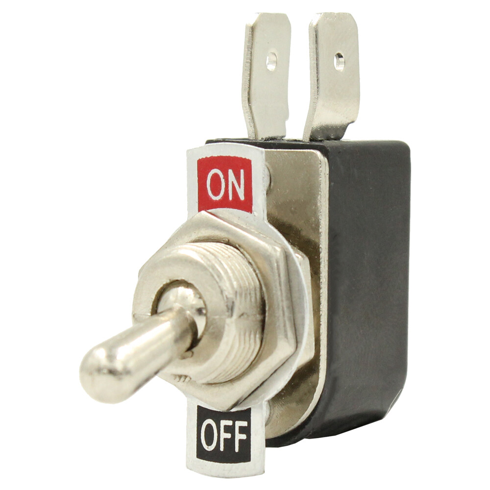 On-Off Low Profile Toggle Switch SPST 12V 2 6.3mm Terminal Car Marine ...