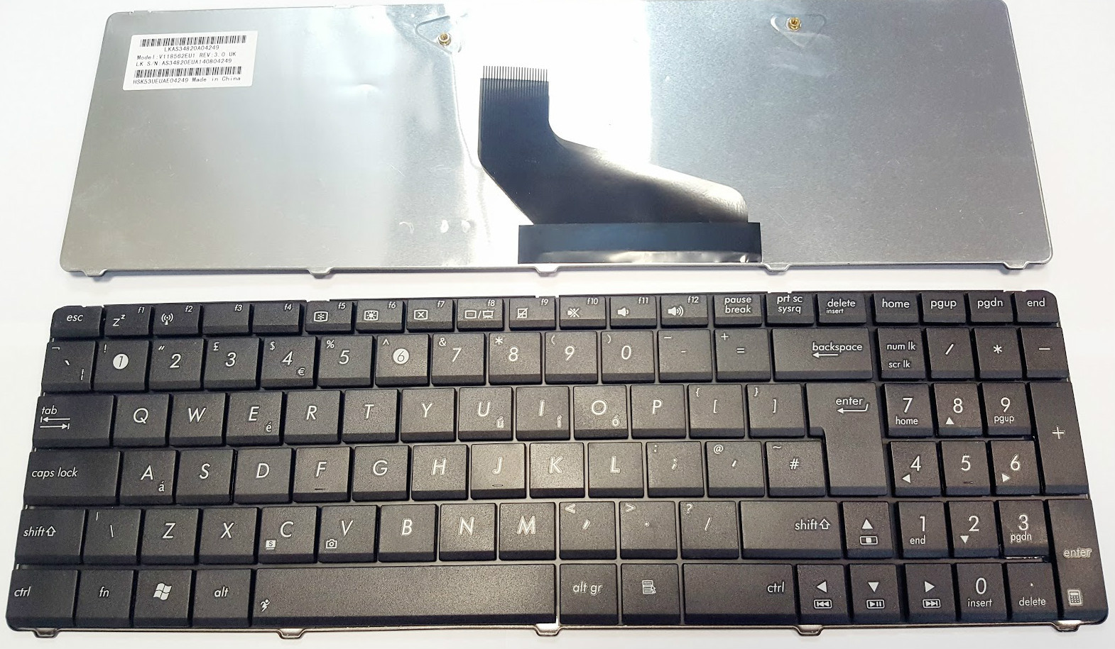 ASUS X53B X53U X53E-XR1 X53E-XR2 K53 K53Z K53B K53T UK Keyboard ...