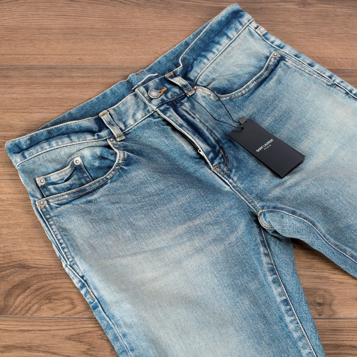 SAINT LAURENT 790$ Skinny Jeans - Distressed Blue Stretch SAINT LAURENT 790$ Skinny Jeans - Distressed Blue Stretch