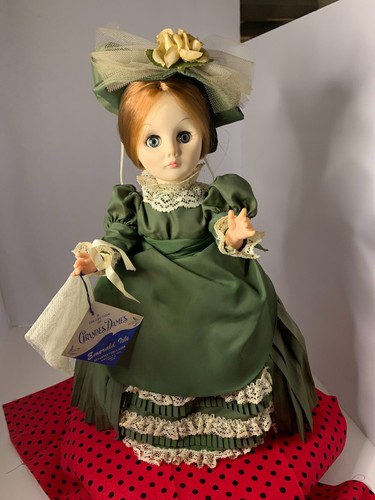 Effanbee dolls vintage emerald isle 14in Green dress lace handkerchief ...