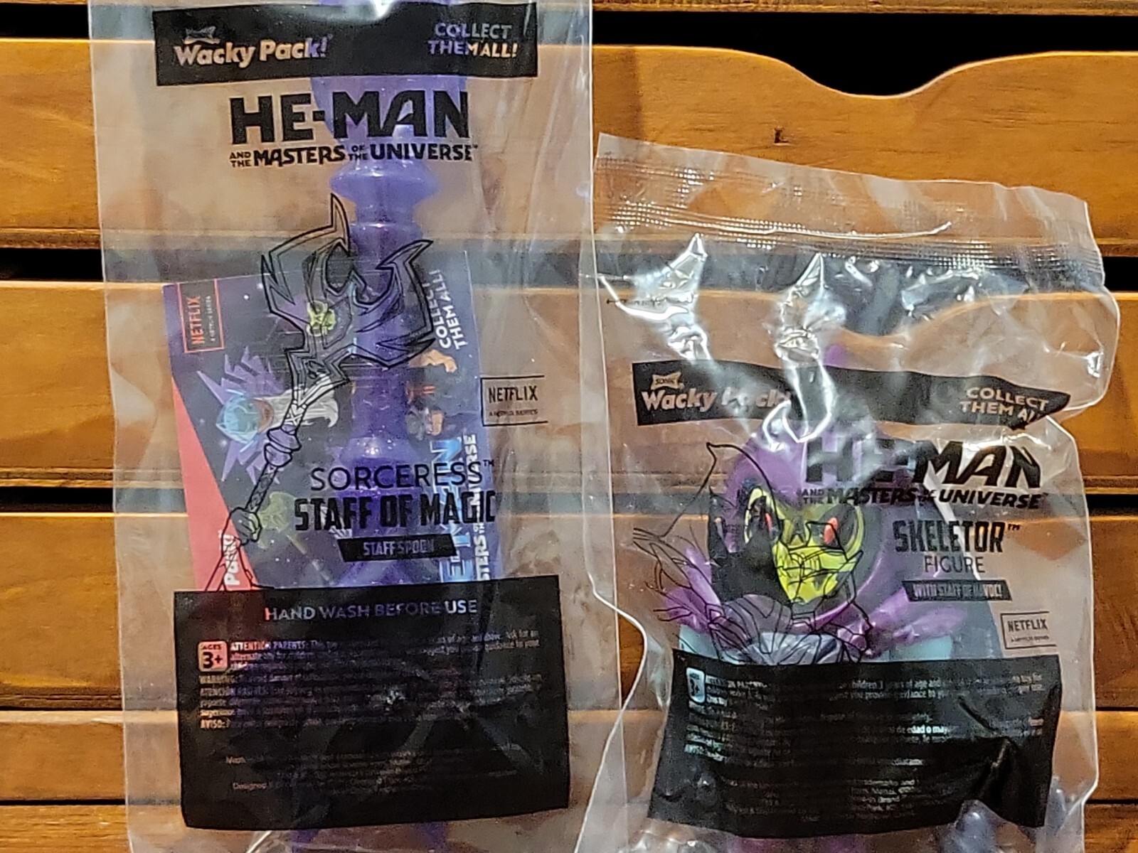 Lot Of 2 He-Man Skeletor Sonic Wacky Pack Toy 2022 Spoon And Figure | eBay