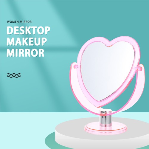 Desk Mirror Countertop Vanity Mirrors Desktop for Girls Heart Shaped ...