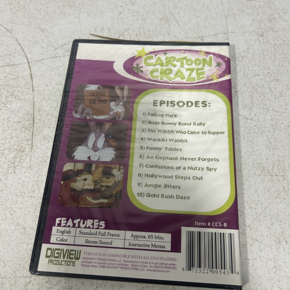 Cartoon Craze Bugs Bunny and friends wackiki wabbit Slim Case Sealed ...