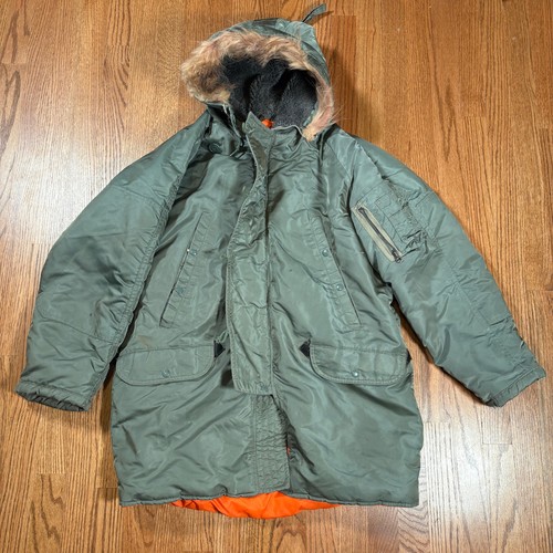 Vintage Green N3B Air Force Parka Large | eBay