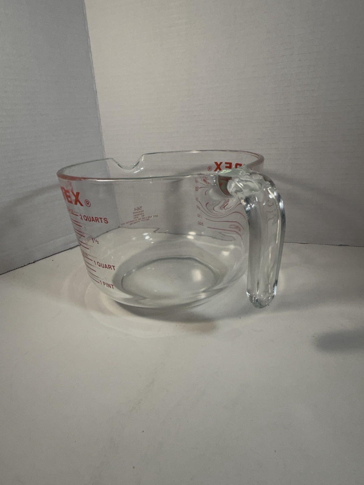 Vintage PYREX 8 Cup 64 Oz Measuring Cup Red Capital Letters Batter Bowl ...