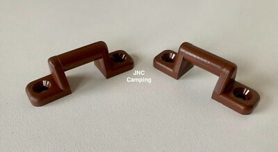 2 x Caravan Motorhome Boat Leisure Battery Strap Holder In Brown Self ...
