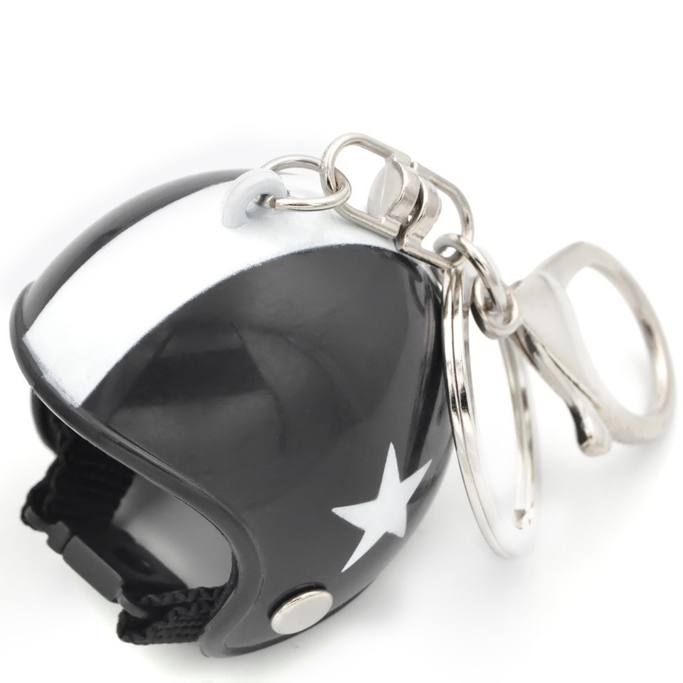 Creative Motorcycle Bicycle Helmet Key Chain Ring Keychain Keyring Key ...
