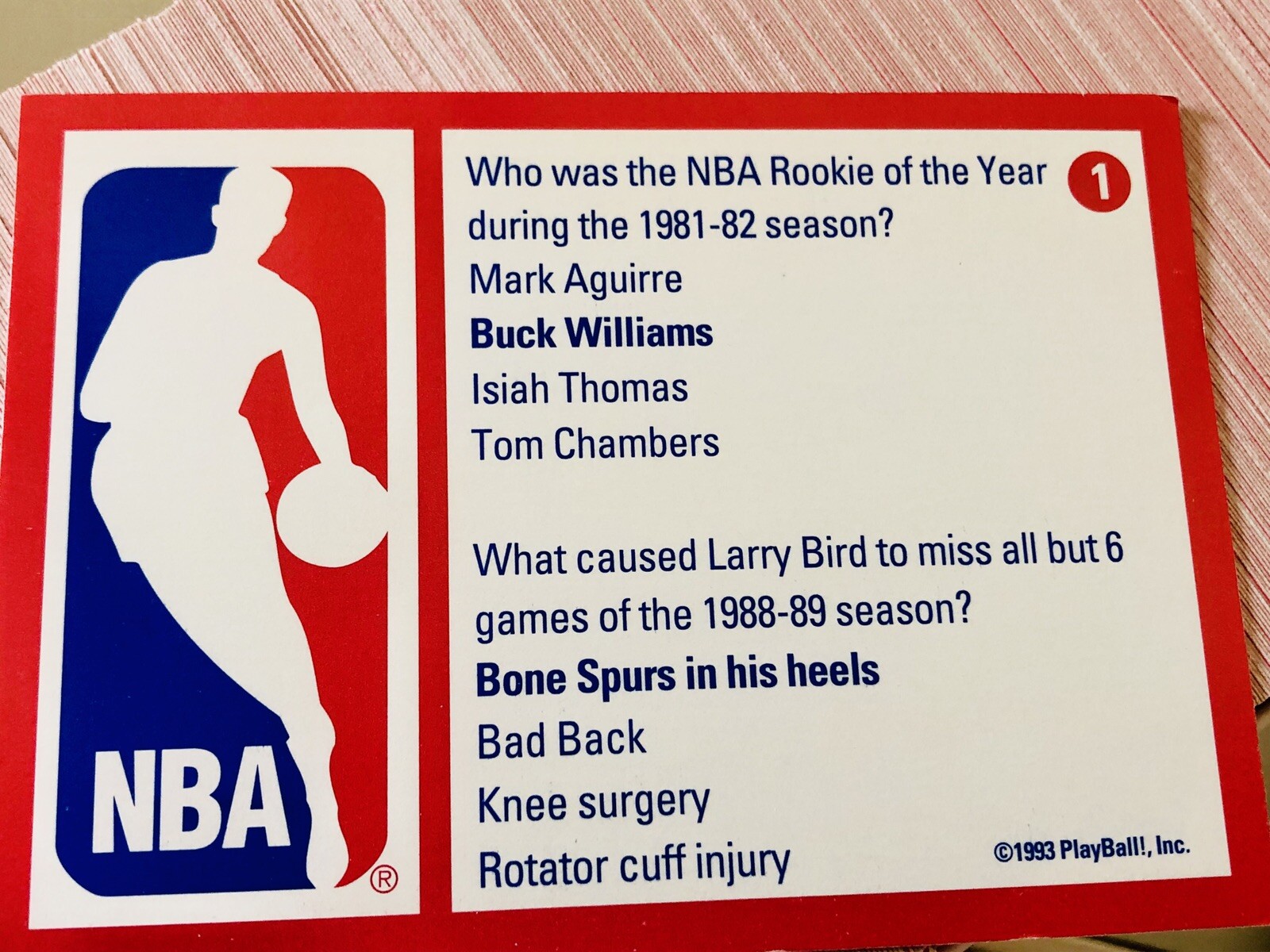 Vintage 1993 NBA Trivia Game Basketball Teams & Stats 2000 Questions ...