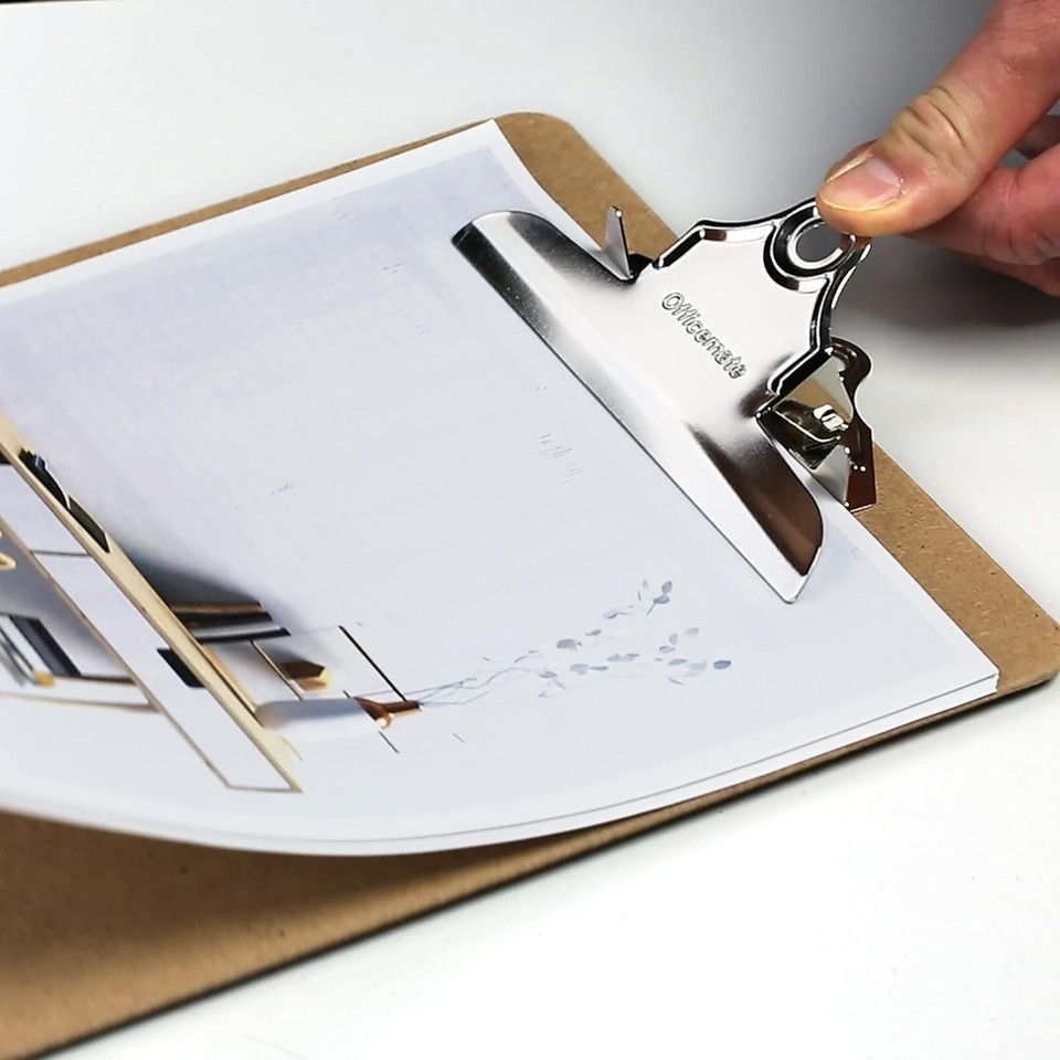 Rust-Resistant 6" Clip Recycled Wood Clipboard Set - Perfect for ...