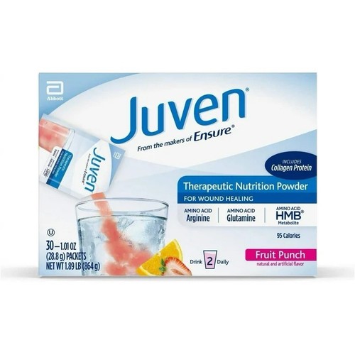 Juven Therapeutic Nutrition Powder Wound Healing Fruit Punch 30 Packs ...