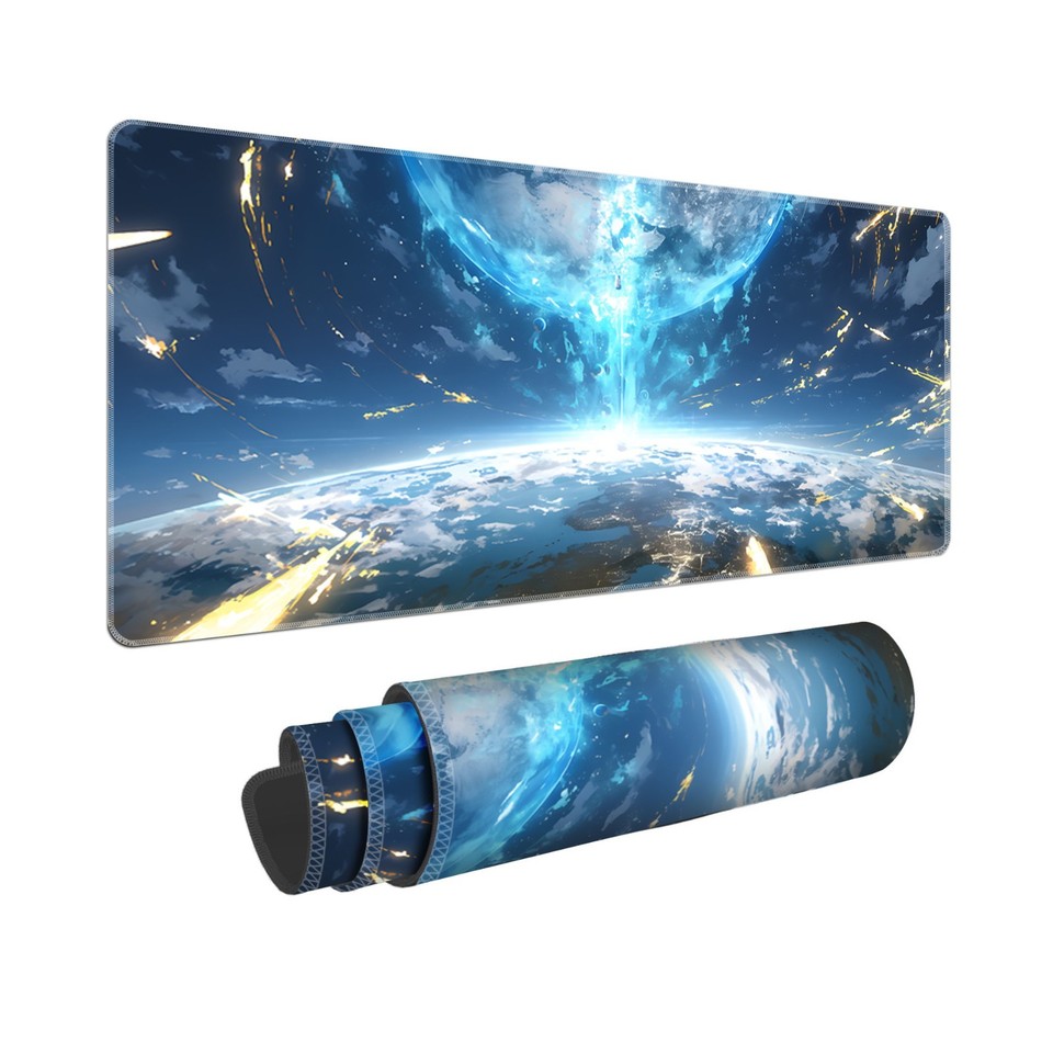 Large Gaming Mouse Pad Desk Mat，Topograph Non-Slip & Waterproof， Fast ...