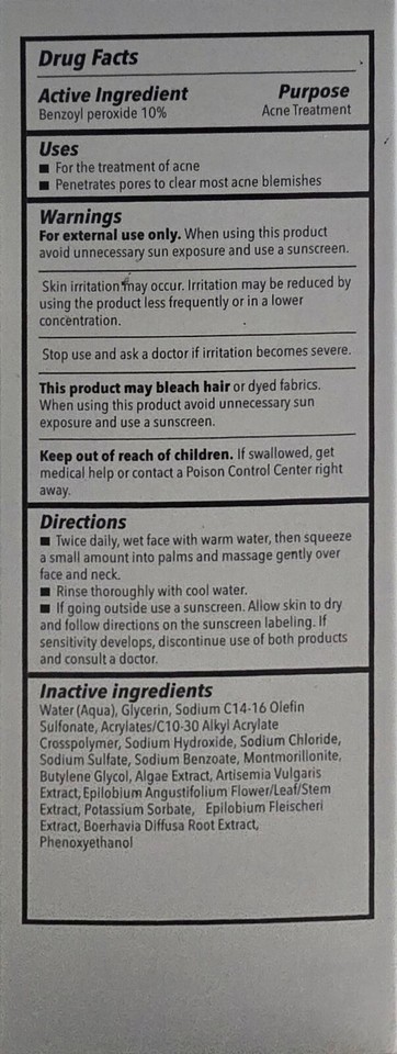 DCL Skincare B Prox 10 Anti-Blemish Wash, Maximum Strength 10% Benzoyl ...