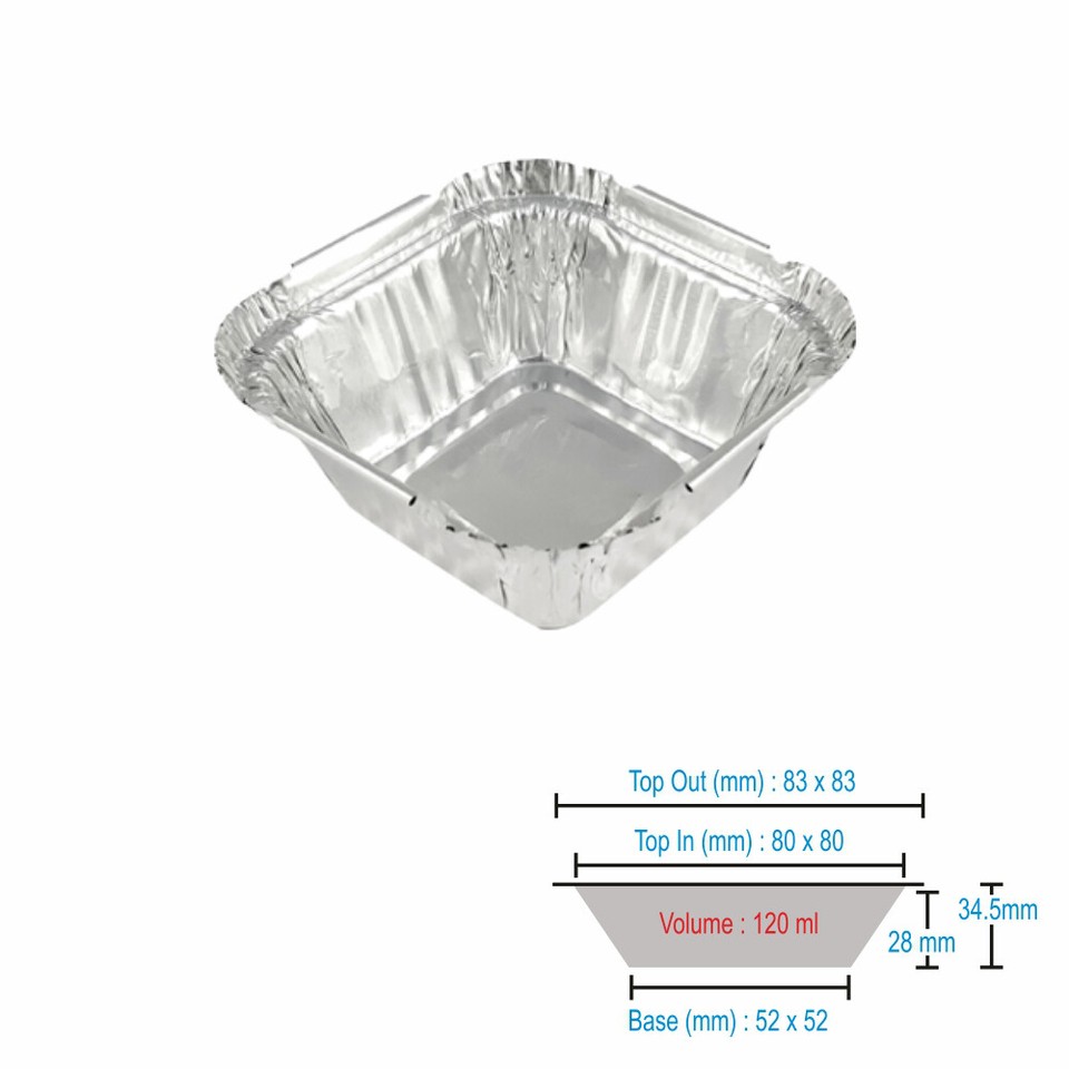 120ml/250ml/450ml/660ml Aluminium Foil Containers Food Storage Tin Tray ...