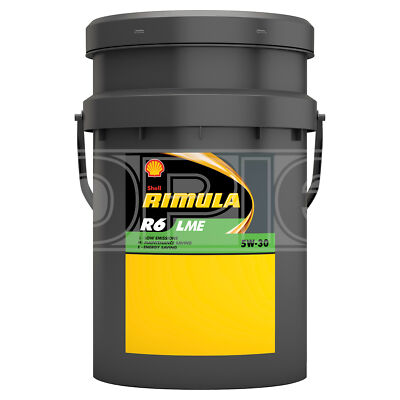 Shell Rimula R6 LME 5w-30 Diesel Engine Oil Low Emissions Heavy Duty 20 ...