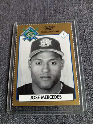 JOSE MERCEDES 1994 MILWAUKEE BREWERS MILLER BREWING RARE BASEBALL CARD ...