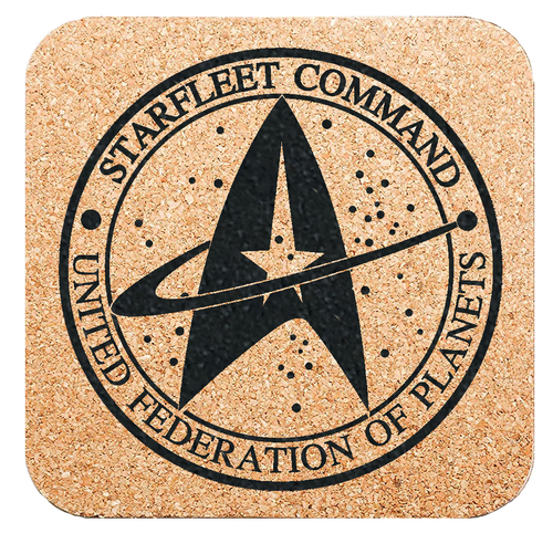 Star Trek Cork Coasters Set of 5 - Starfleet, Klingon, Romulan, & Borg ...