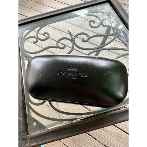 Coach Eyeglasses Case Hard Clamshell Black Designer Logo | eBay