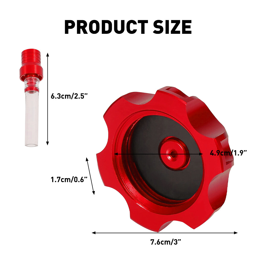 Red Gas Fuel Tank Cap ATV Dirt Pit Bike 70 110 125cc 150 SSR XR50 ...