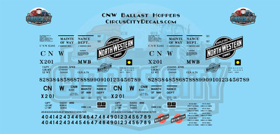 CNW Ballast Hopper S 1:64 Scale Decal Set | eBay