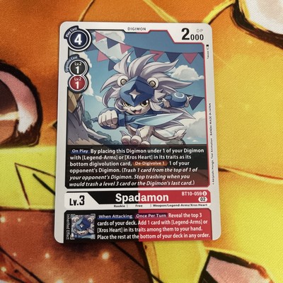 Spadamon BT10-059 U Digimon CCG | Xros Encounter Near Mint English | eBay
