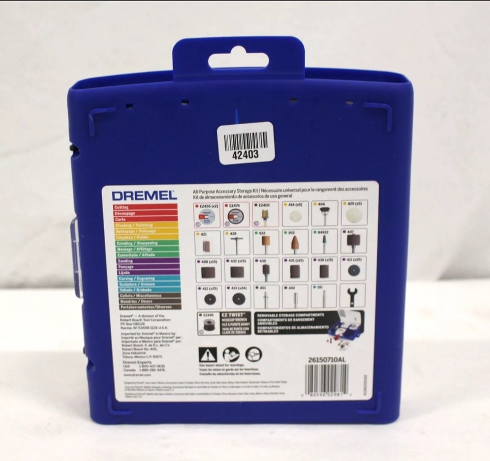Dremel 160 Piece Rotary Tool Accessory Storage Kit w/ EZ Lock 710-08 | eBay