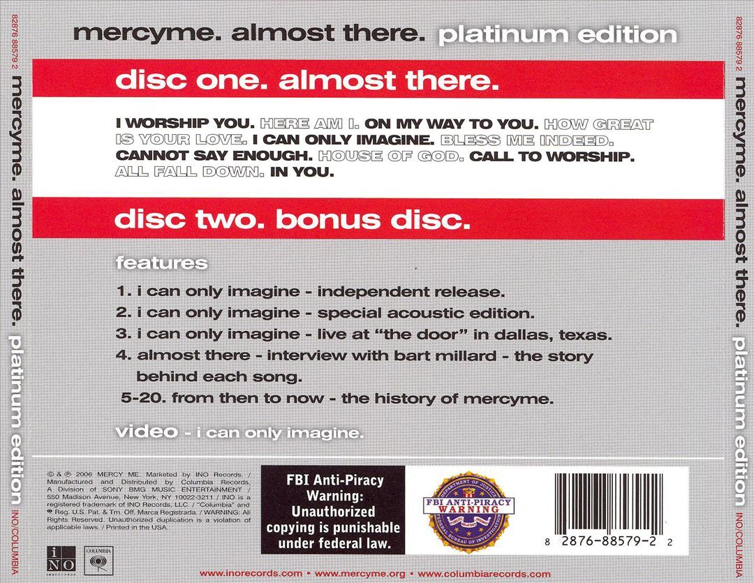 MERCYME ALMOST THERE [5TH ANNIVERSARY EDITION] NEW CD | eBay
