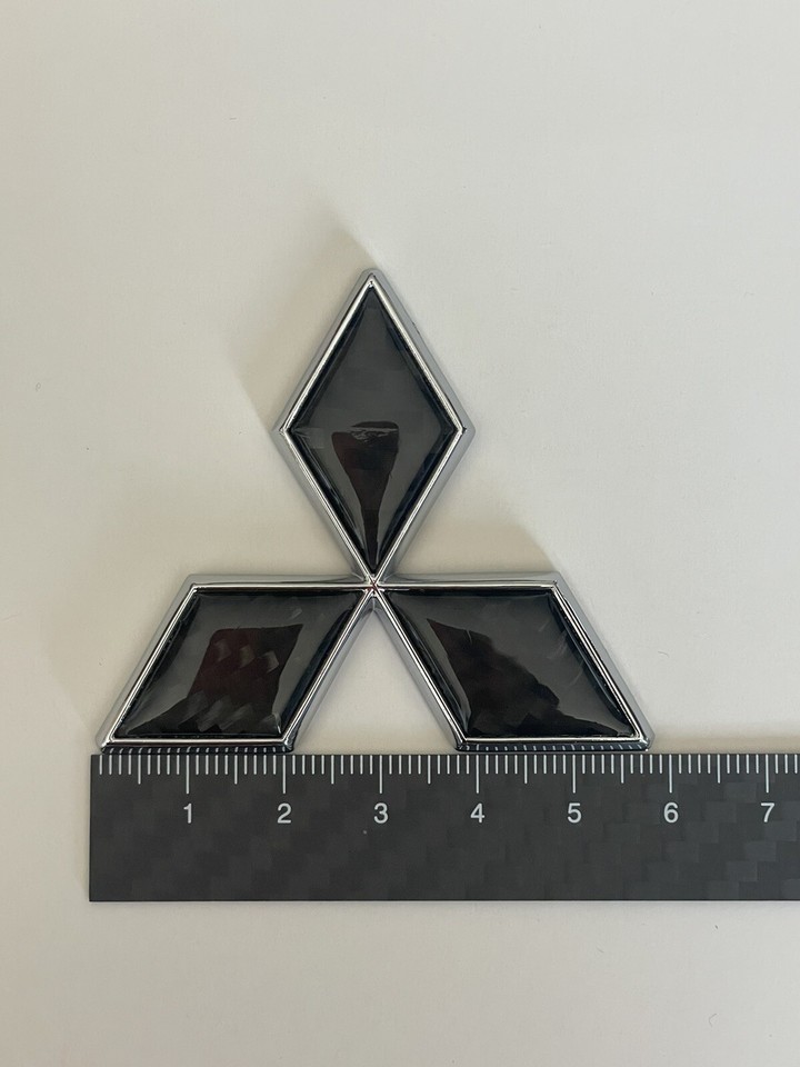 Carbon Mitsubishi Badge 5.8cm LANCER EVOLUTION COLT CZT ASX FTO GTO JDM ...