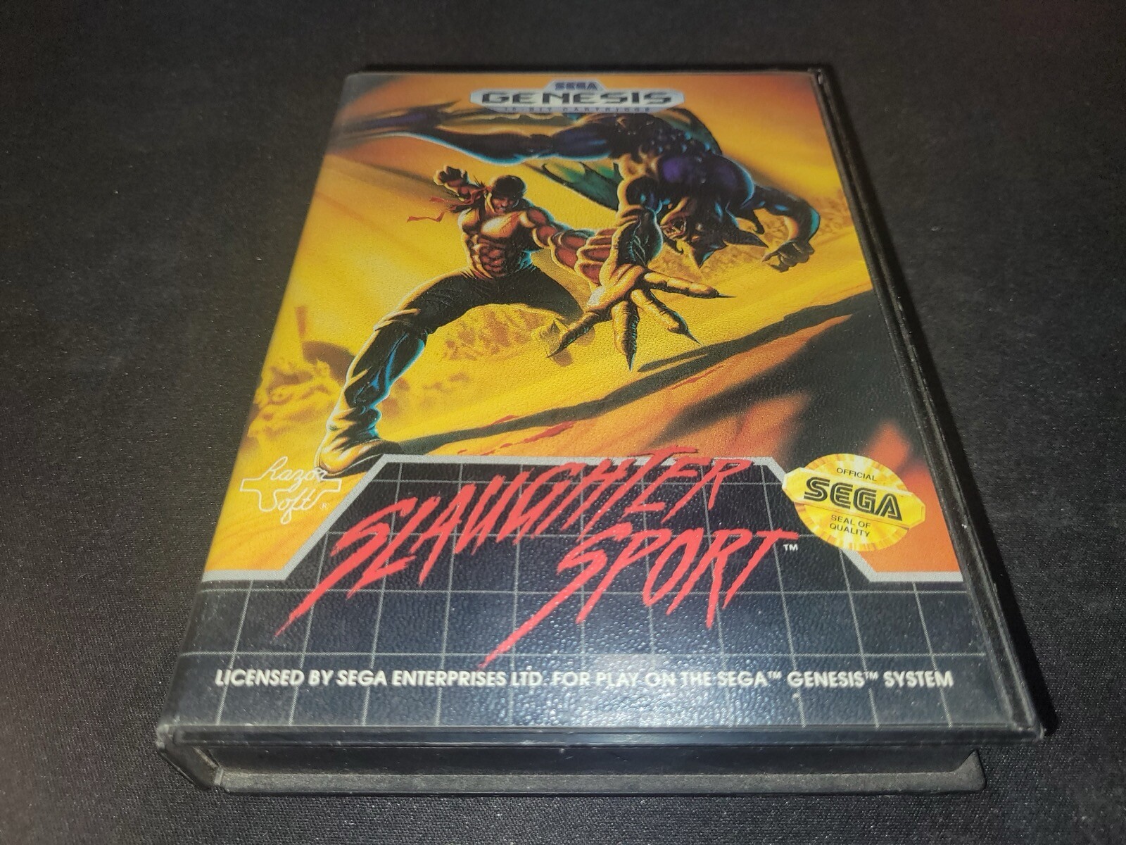 Slaughter Sport Sega Genesis NRMT- condition COMPLETE n box authentic ...