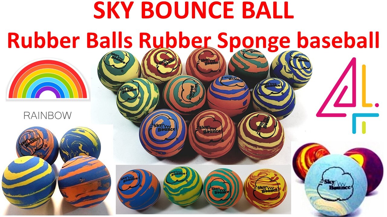 2" Rubber Hand Balls "RAINBOW" - SKY BOUNCE - 4 Balls (TAIWAN) | eBay