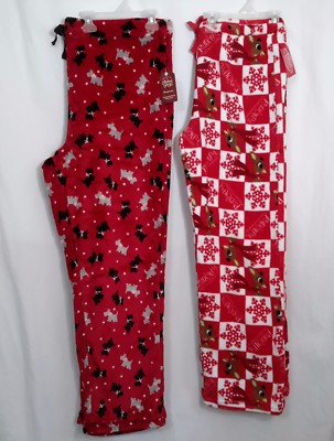LADIES NWT CHRISTMAS SLEEP PANTS RUDOLPH OR SCOTTIES SIZE 2X OR LARGE ...