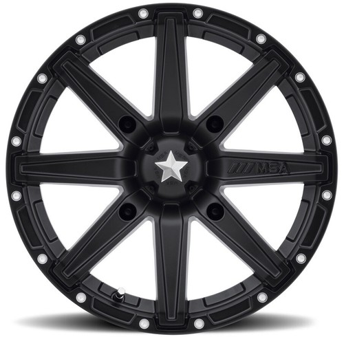 MSA M33 Clutch ATV Wheel - Satin Black [14x7] +10mm 4/156 [M33-04756 ...