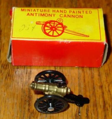 Vintage Miniature Antimony CANNON - Hand Painted Toy Charm Pendant TM ...