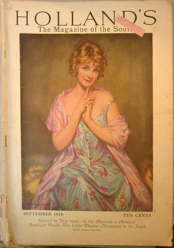 September 1928 Holland's Mag Arthur Garrett Art Beautiful Lady Cover ...