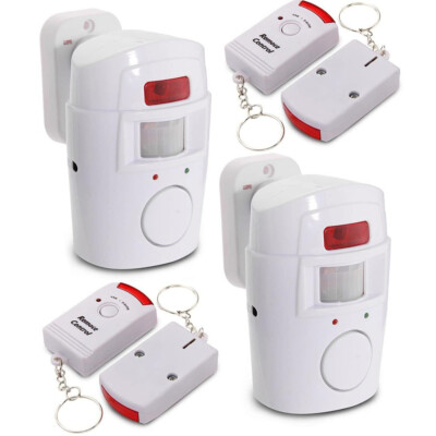 2x Home Alarm System 105db House Shed Motion Sensor Alarm Security ...