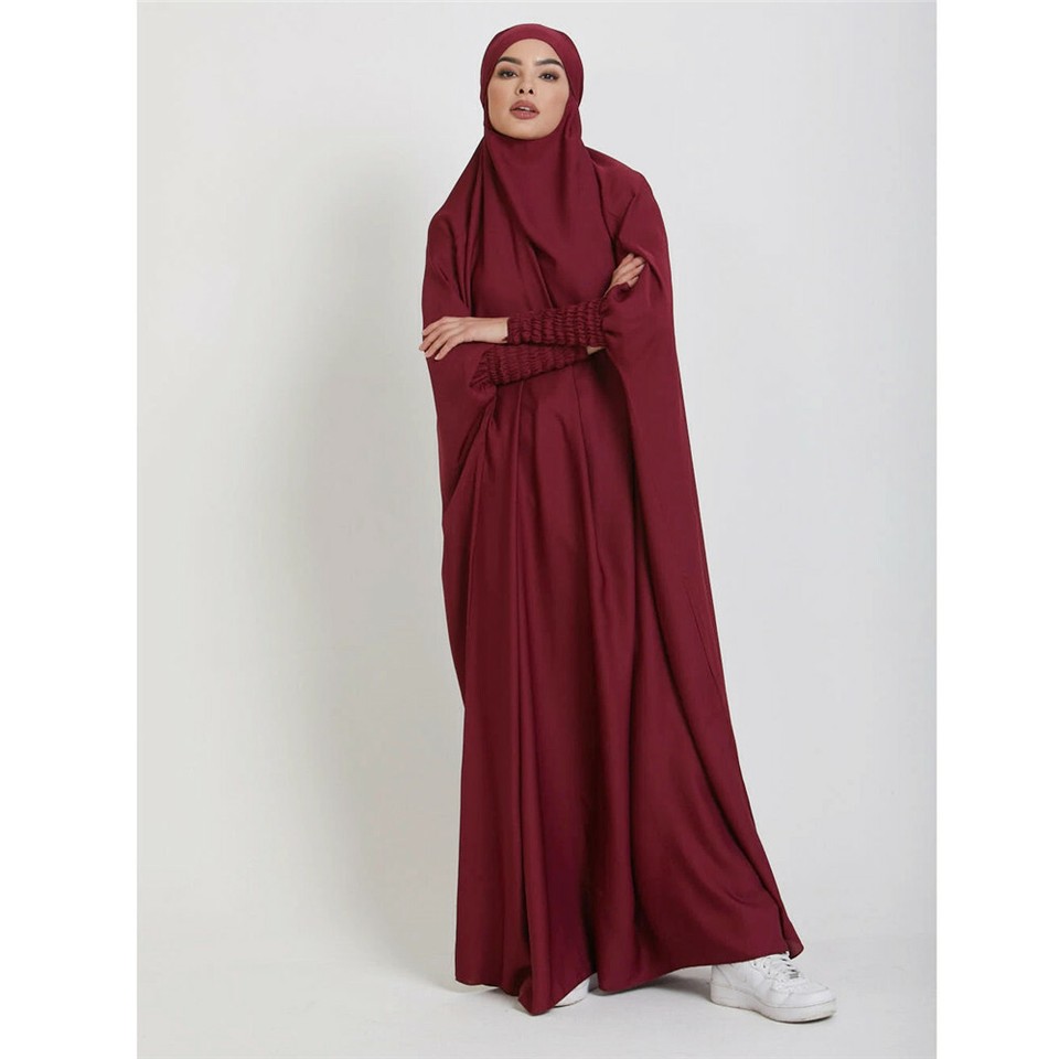 One Size Overhead Burqa Kaftan Robe Muslim Women Long Dress Islamic ...