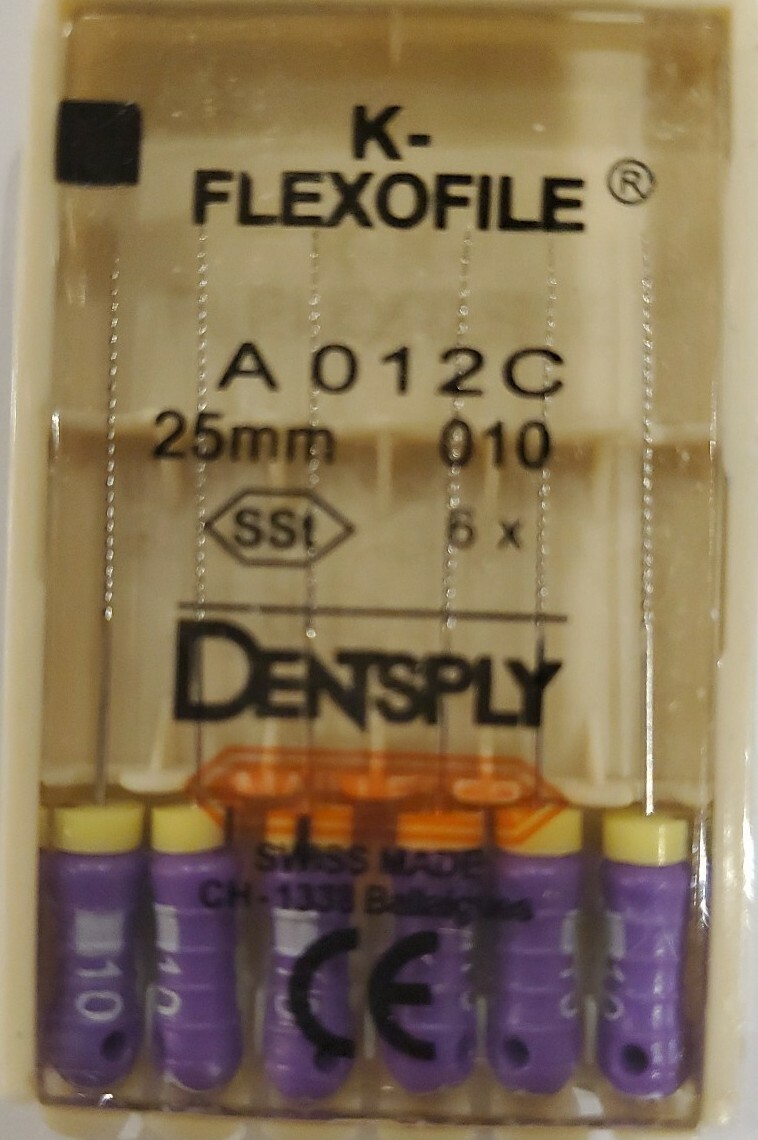 Dentsply Maillefer K-Flexofile Endodontic Dental Files 1 Pack 010 25 mm ...