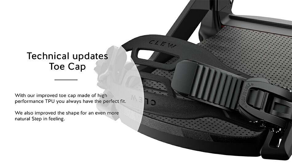 Clew FREEDOM 1.0 Binding Snowboard White Black S M L Size 25-26 Model ...