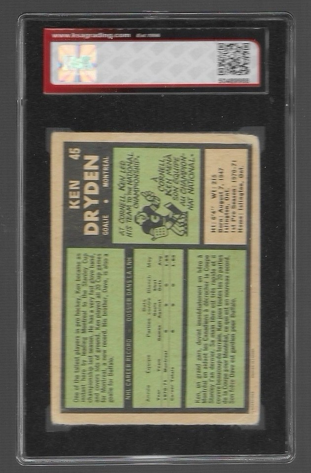 1971-72 OPC #45 KEN DRYDEN ROOKIE CARD KSA 2 GOOD Montreal Canadiens RC ...