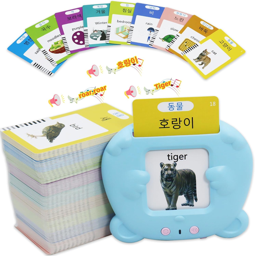 510 Words English and Korean Talking Flash Cards Bilingual, Educational ...