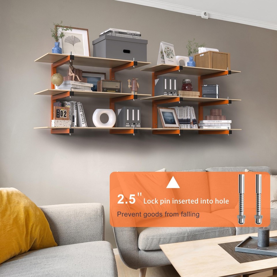 Lumber Rack Wall-Mounted Lumber Storage Rack, Heavy Duty Wood Storage ...