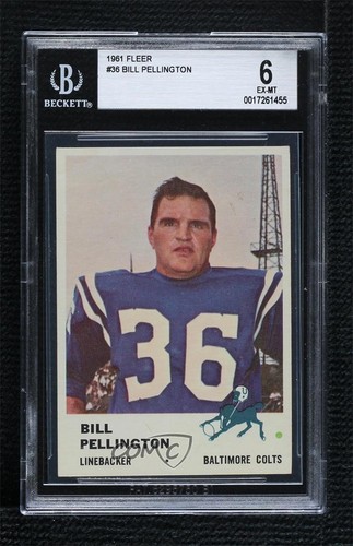 1961 Fleer Bill Pellington #36 BGS 6 | eBay