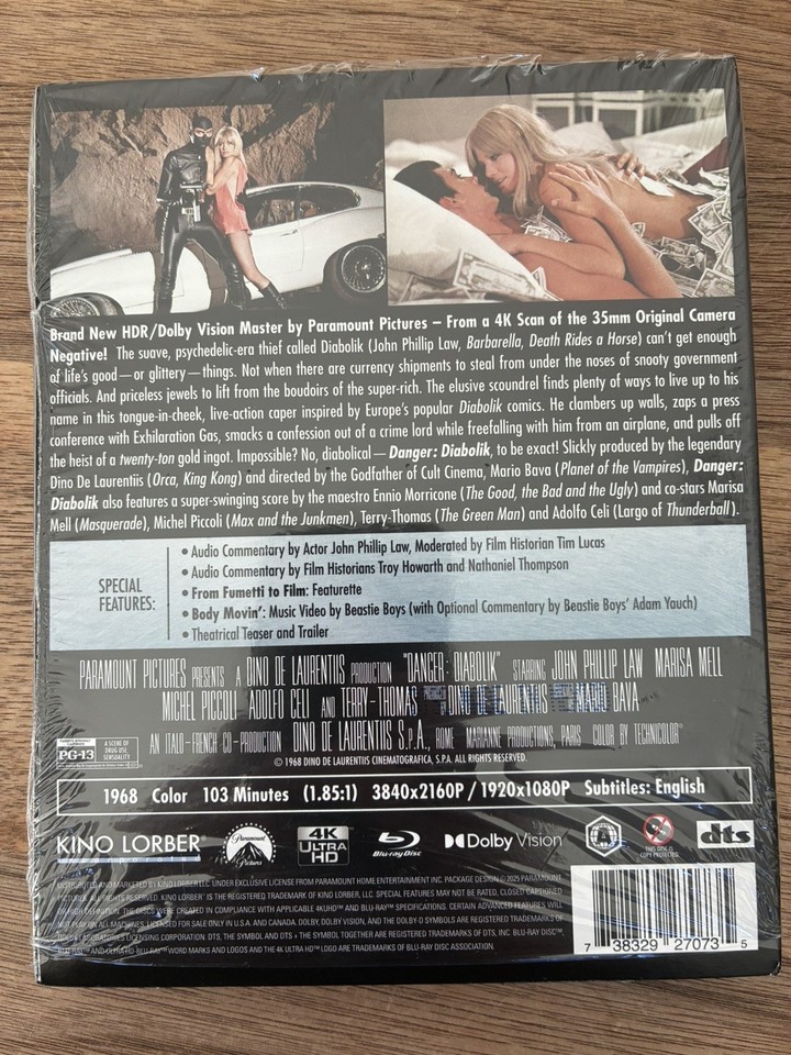 DANGER: DIABOLIK 4K Ultra HD BluRay Kino Lorber | eBay.de